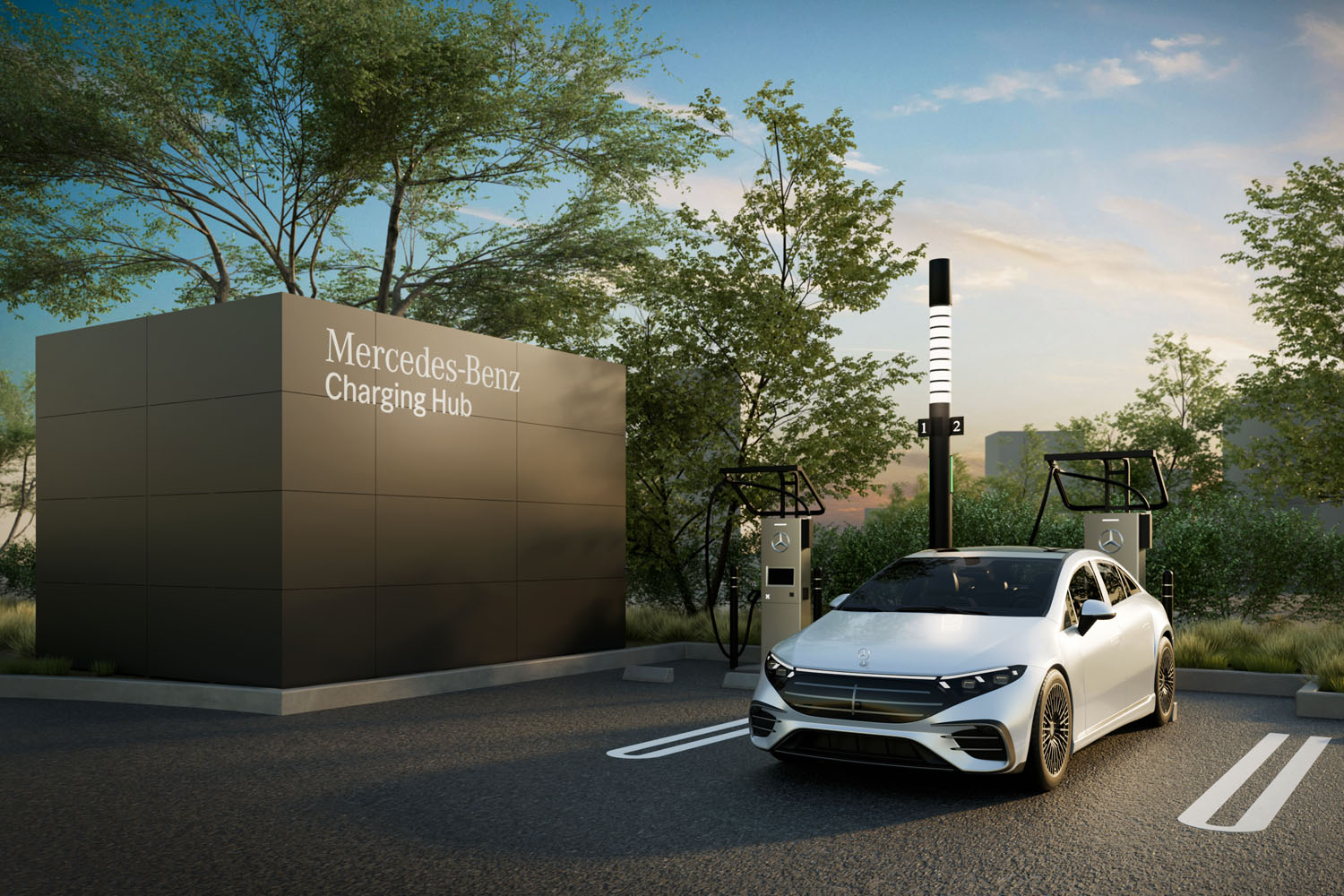 メルセデス・ベンツ・ハイパワー・チャージングのEV急速充電ネットワーク始動 第1号拠点がオープン 【ニュース】 - webCG