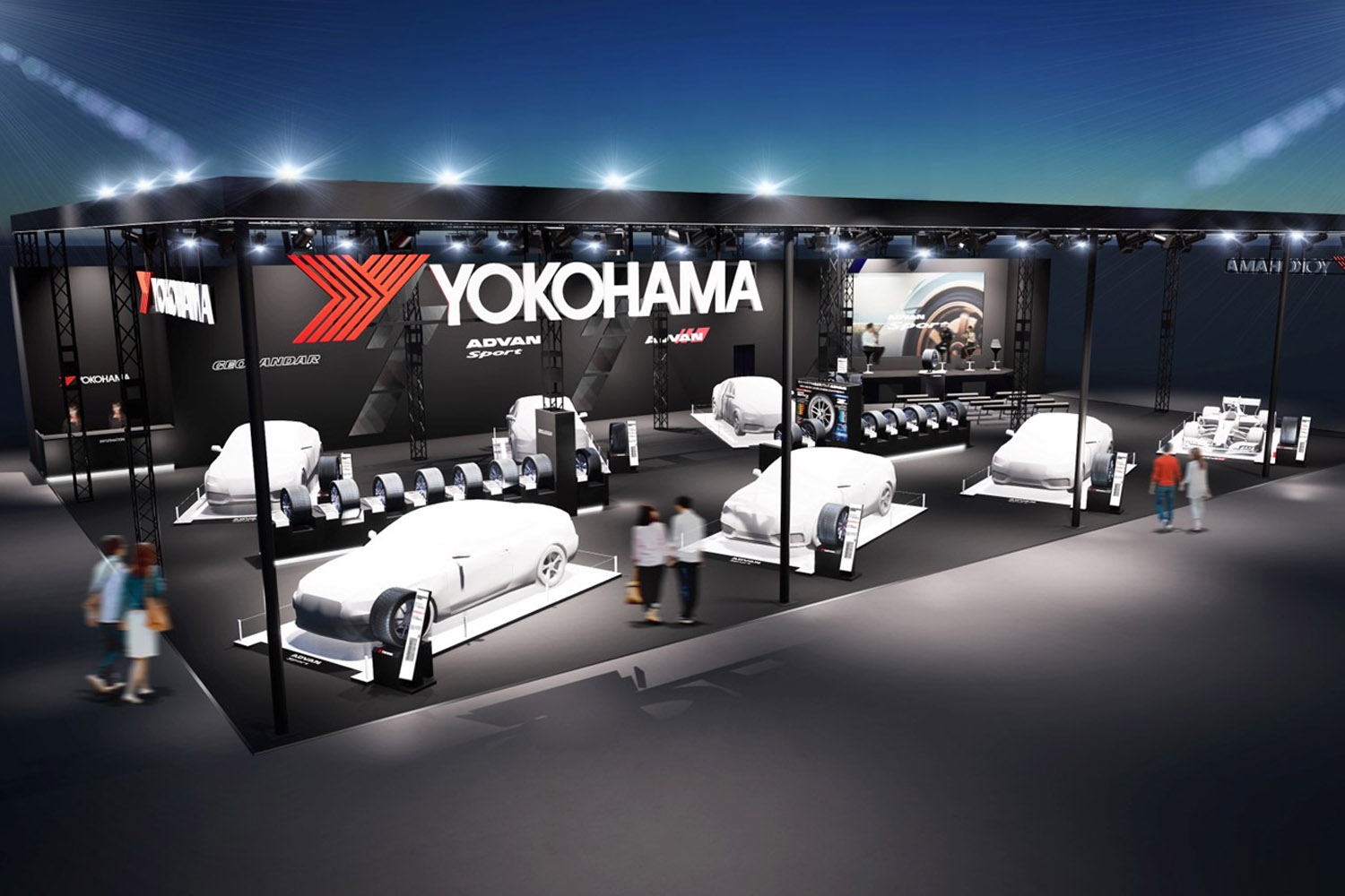 横浜ゴムはフラッグシップタイヤ「アドバンスポーツV107」をメインに展示【東京オートサロン2026】 【ニュース】 - webCG