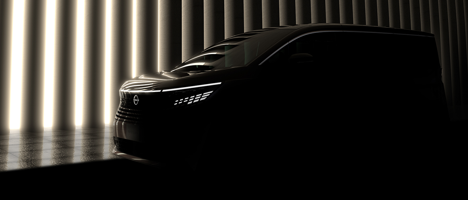 日産が次期型「エルグランド」の一部デザインを公開 全貌は2025年度後半に明らかに 【ニュース】 - webCG